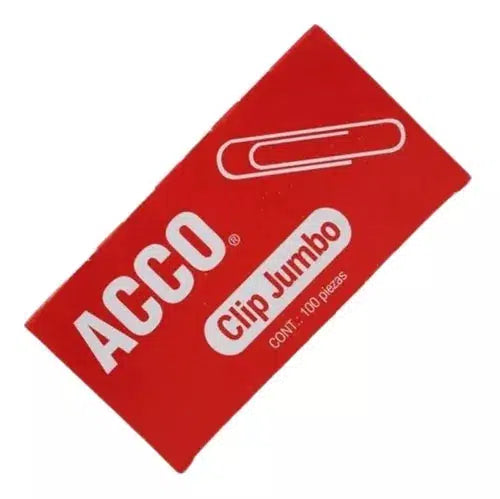 Clip Jumbo Acco 50 Mm Sujeta 35 Hojas Caja Con 100 Piezas