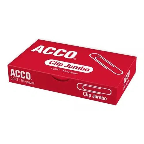 Clip Jumbo Acco 50 Mm Sujeta 35 Hojas Caja Con 100 Piezas