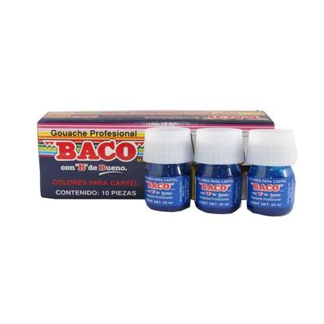 PINTURA BACO P/CARTEL 20ML AZUL ULTRAMAR C/10